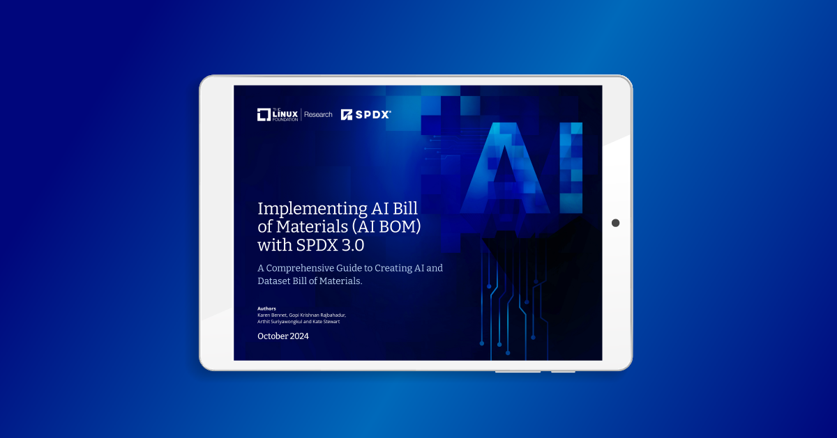 Implementing AI Bill of Materials (AI BOM) with SPDX 3.0